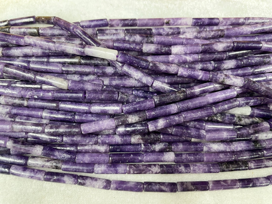 Gemstone 4x13mm Tube Beads - Natural Stone Tubes - Agate Stone Tubes ...