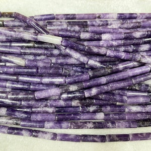 Gemstone 4x13mm Tube Beads - Natural Stone Tubes - Agate Stone Tubes ...
