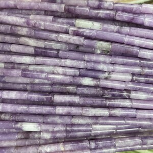 Natural Gemstone 4x13mm Tube Beads - Natural Stone Tubes - Agate Stone ...