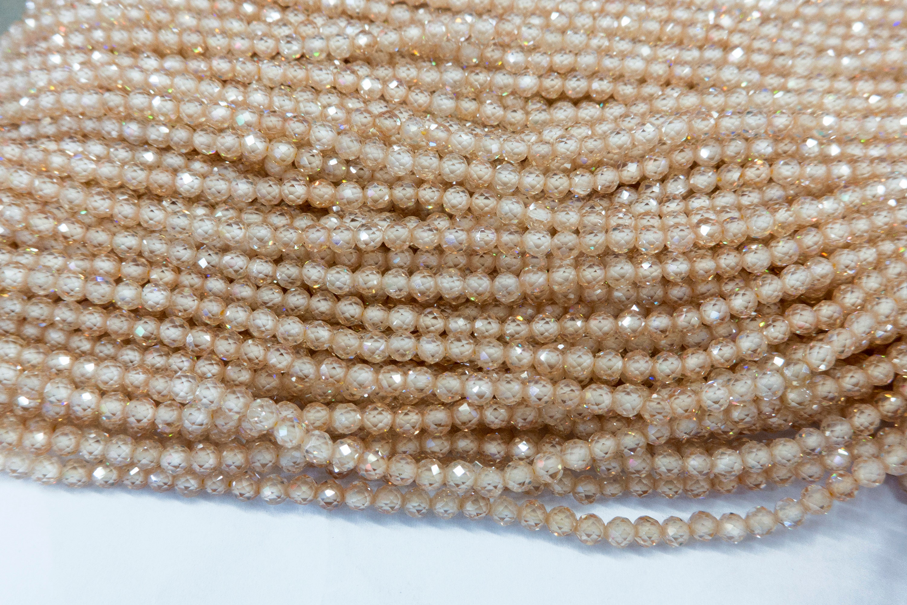 Small CZ Beads - Cubic Zirconia Beads - Faceted CZ Beads - 2mm 3mm CZ ...
