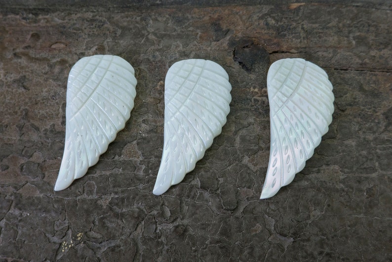 Natural Sea Shell Wing Pendant Mexico Abalone Shell Angel - Etsy