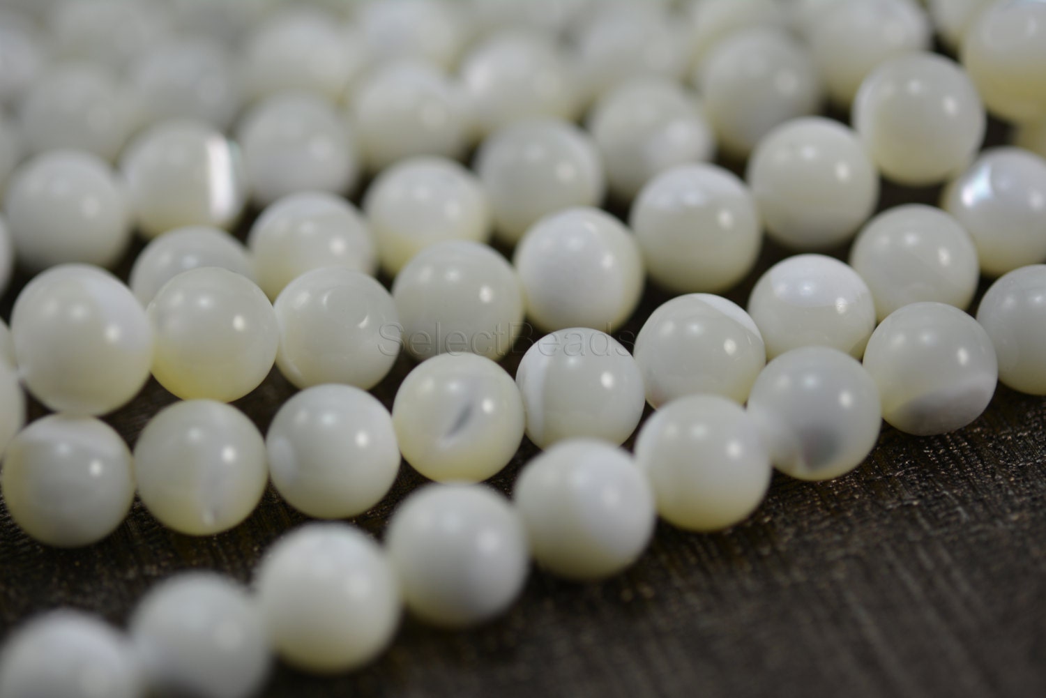 Mother of Pearl Beads White MOP Beads Round Shell Beads - Etsy