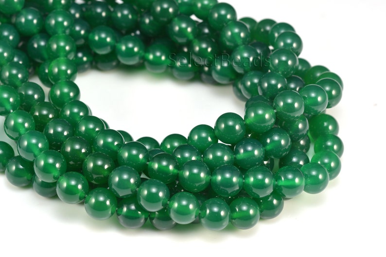 Green Agate Beads - Natural Green Agate - Agate Gemstone Beads - Agate ...