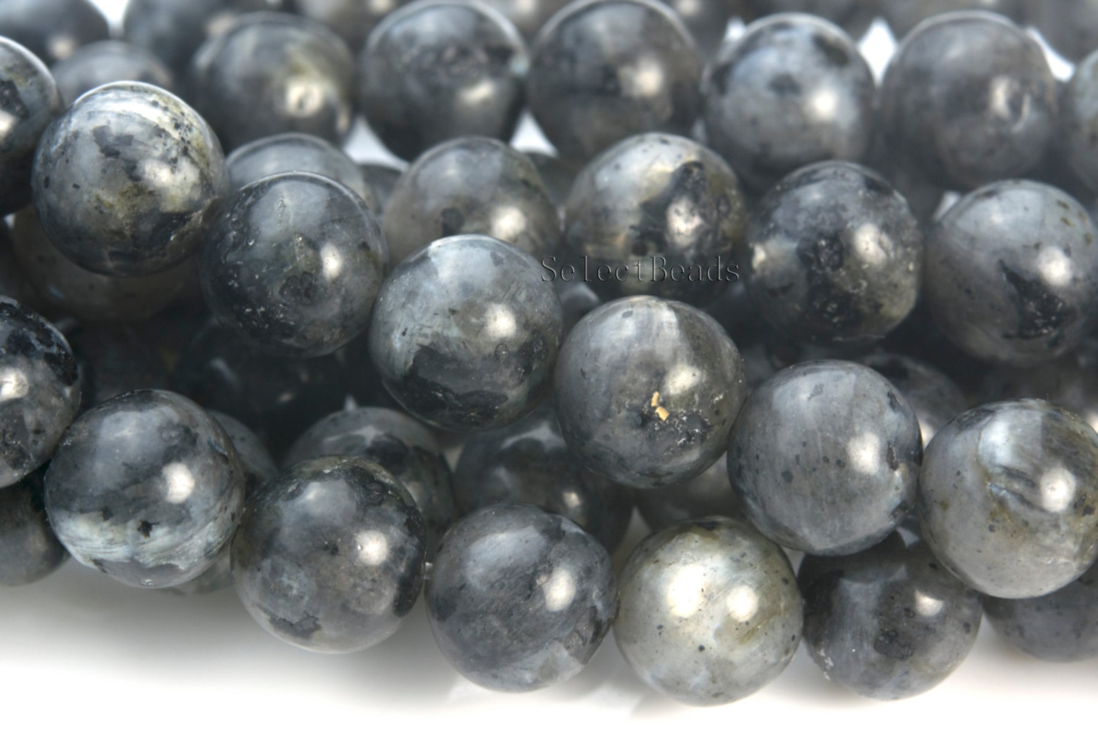 Black Labradorite Beads - Labradorite Gemstone Beads - Round ...