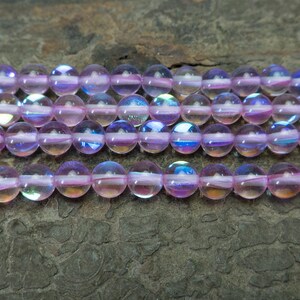 Manmade Rainbow Moonstone Beads - Synthetic Crystal Optical Moonstone ...