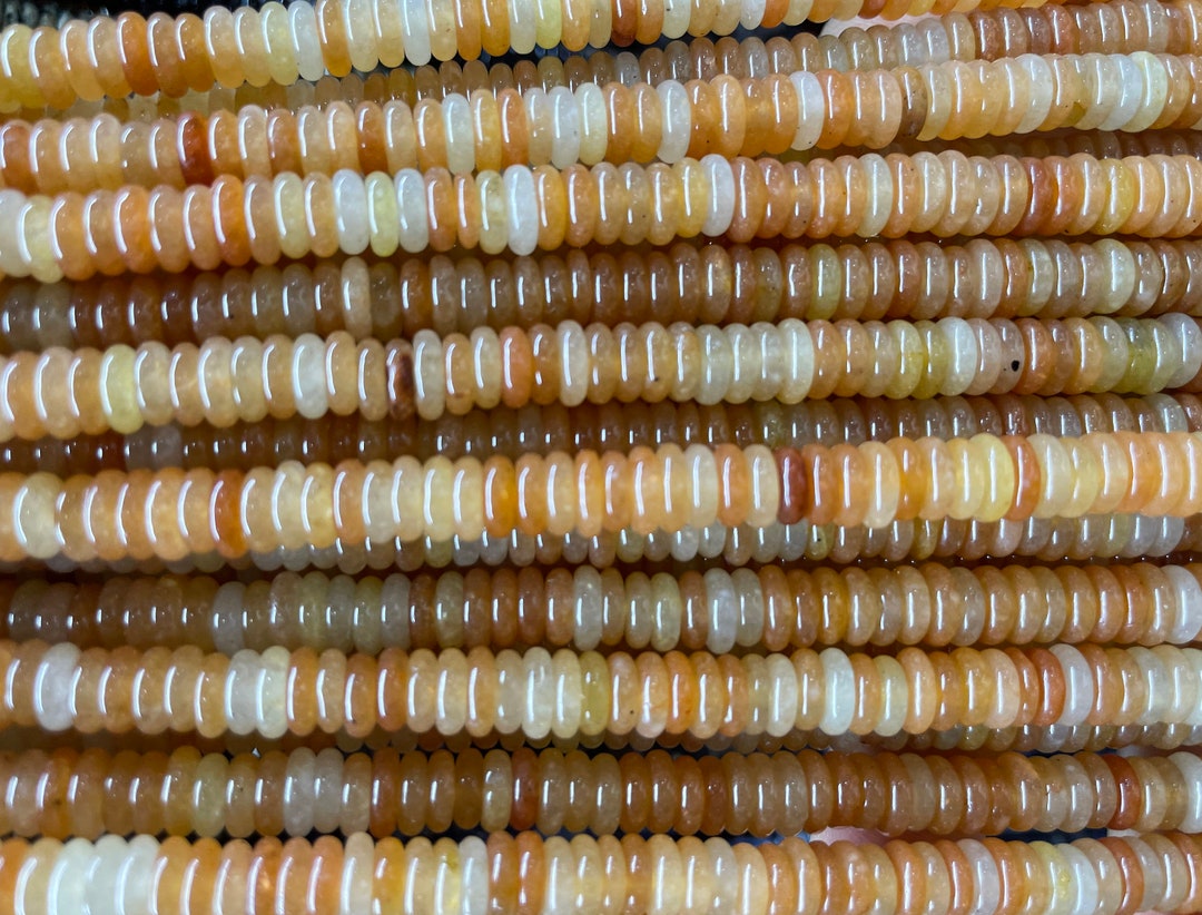 Gemstone 2x6mm Disc Beads - Thin Slab Spacer Beads - Thin Heishi Beads ...