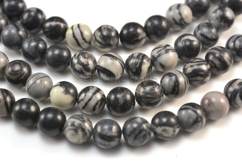 Black Matrix Picasso Jasper Beads Jasper Gemstone Beads - Etsy