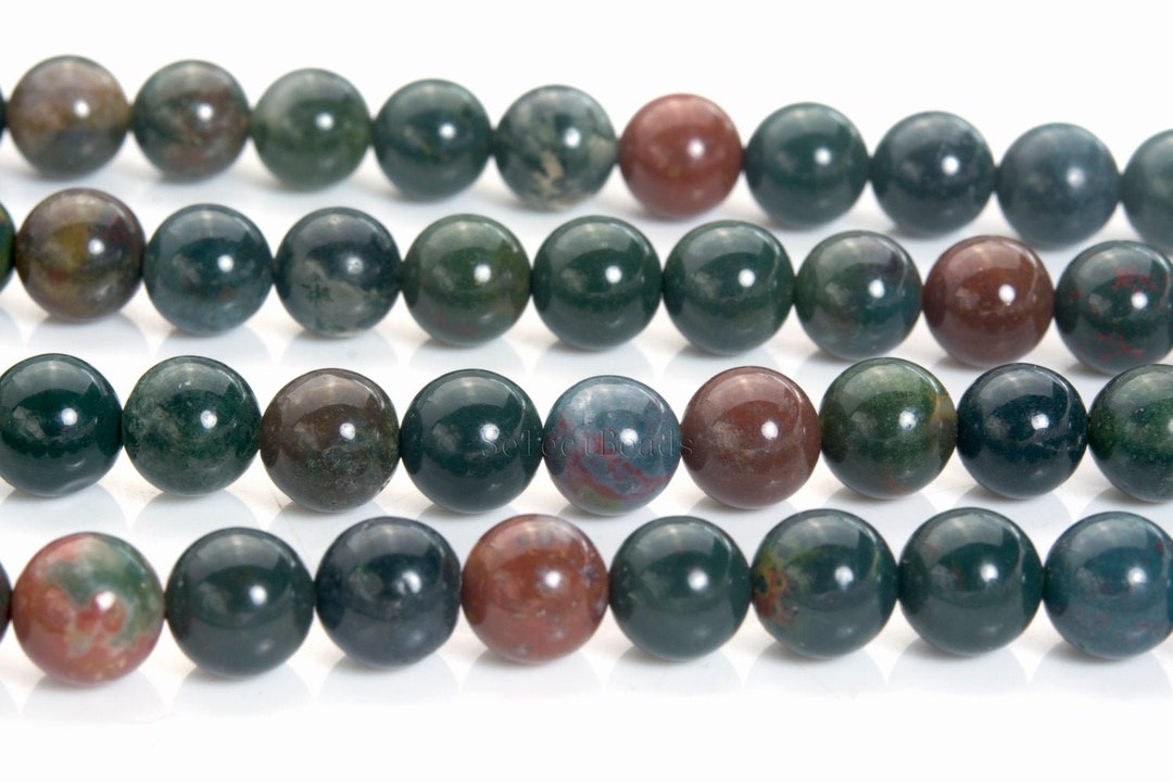 Bloodstone Beads - Natural Bloodstone Necklace Beads - Indian ...