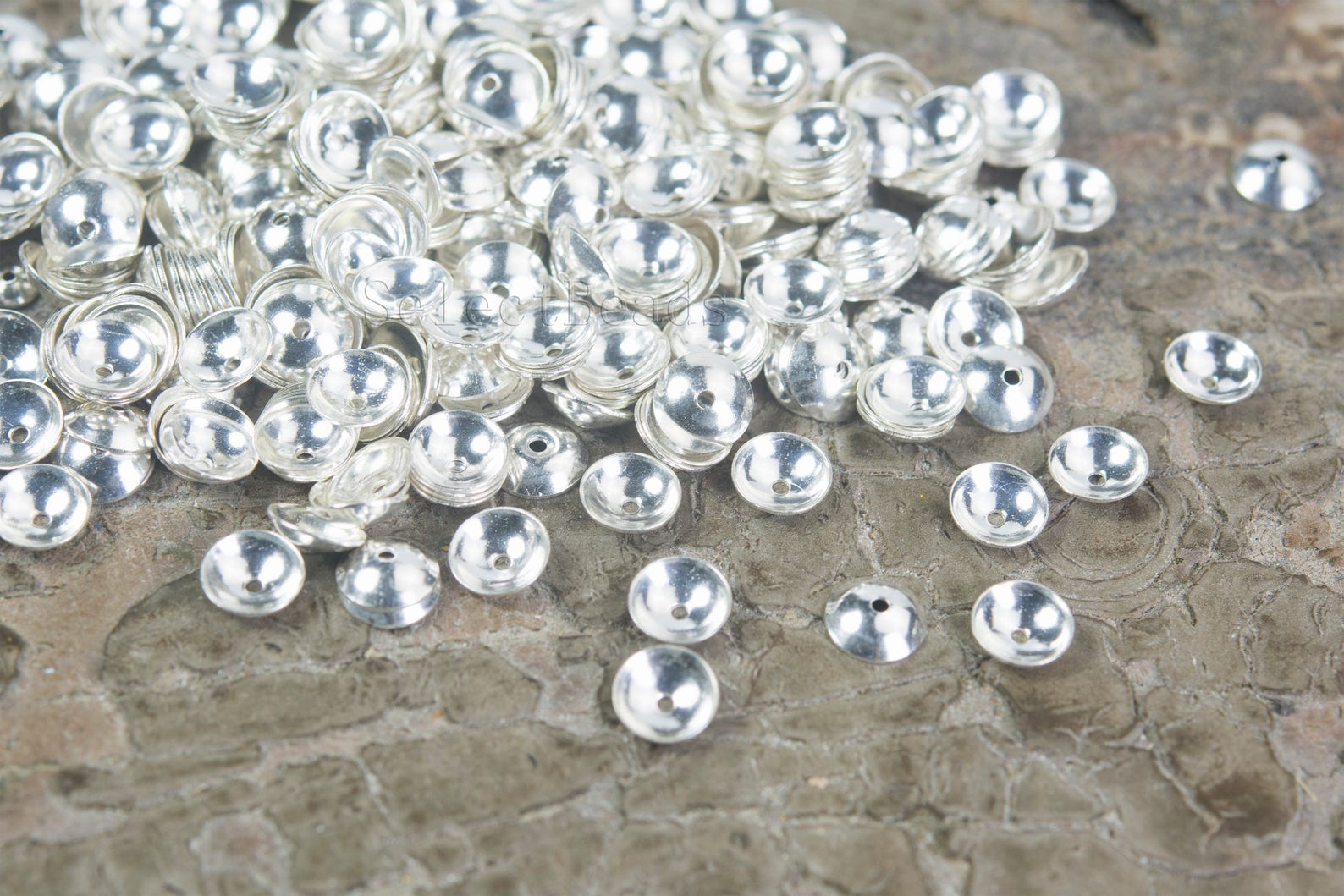 Sterling Silver Bead Caps Beading End Caps Bead Caps for - Etsy