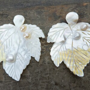 Maple Leaf Shell Charms - Plant Mother of Pearl Pendant - Pendants for ...