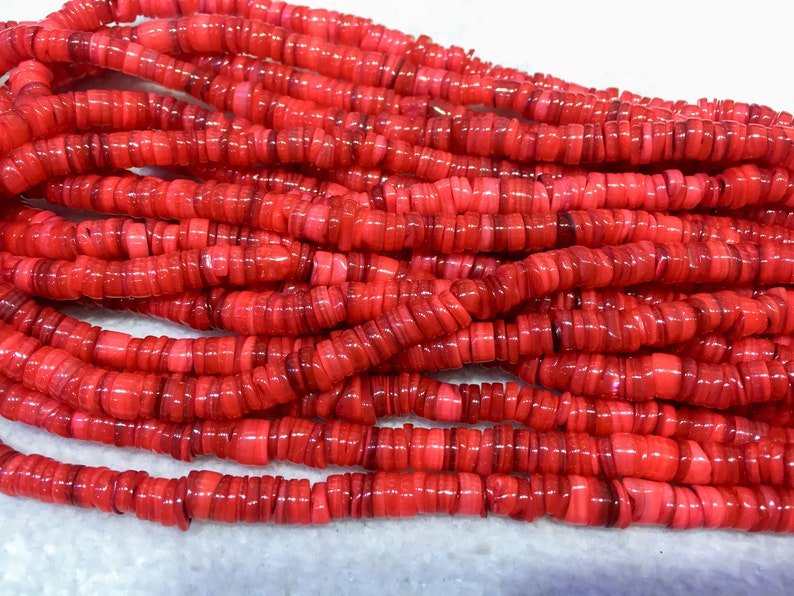 Heishi Shell Beads Dyed MOP Spacers Thin Beach Style Beads - Etsy