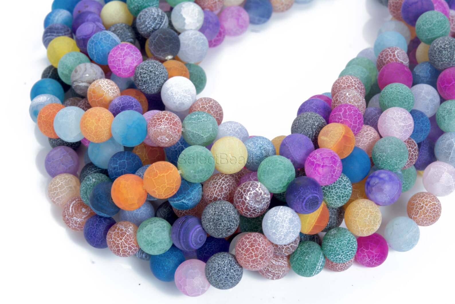 Rainbow Fire Agate Beads Mixed Agate Gemstone Beads Candy | Etsy