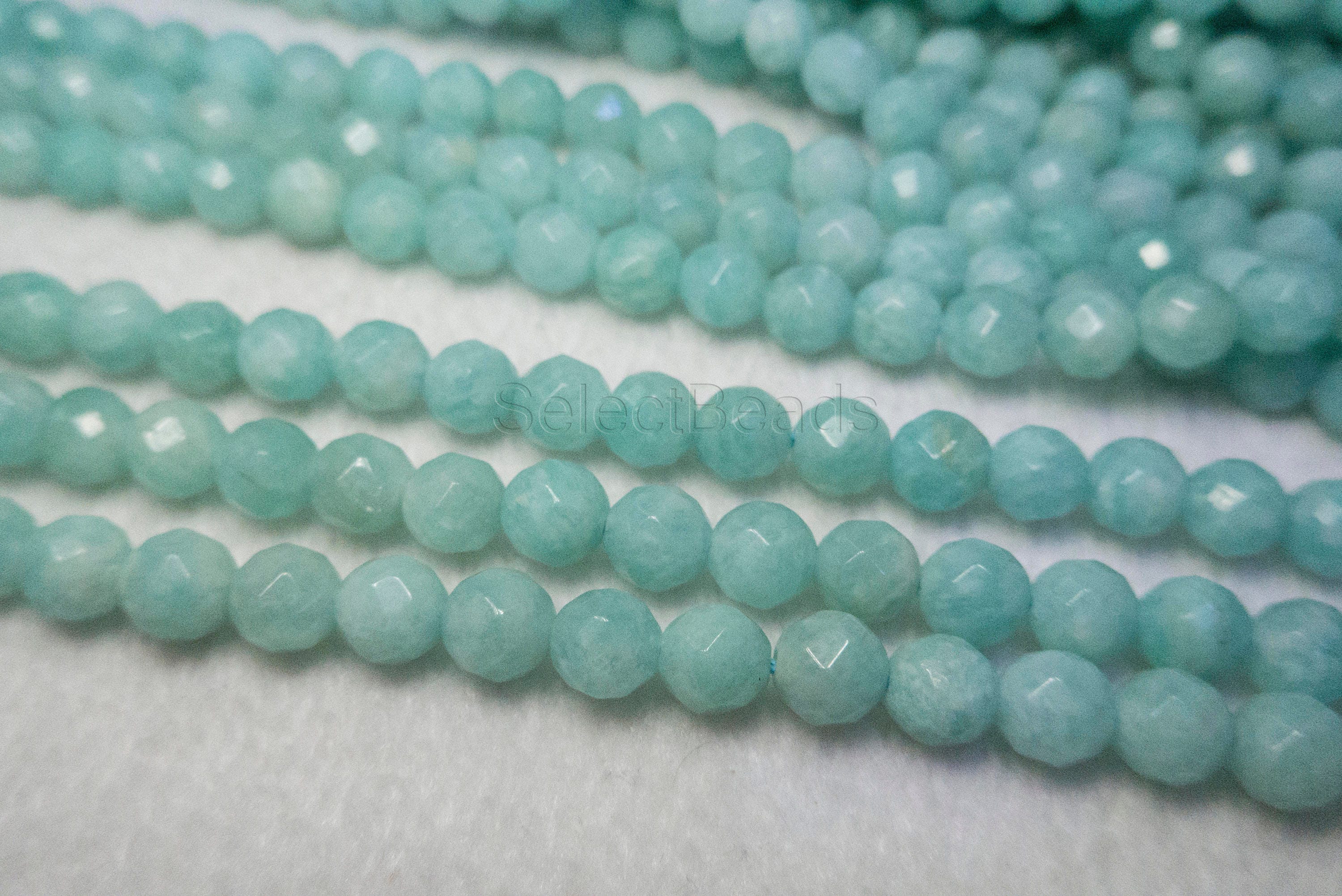Brazilian amazonite faceted beads light blue amazointe beads | Etsy