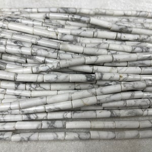 Natural Gemstone 4x13mm Tube Beads - Natural Stone Tubes - Agate Stone ...