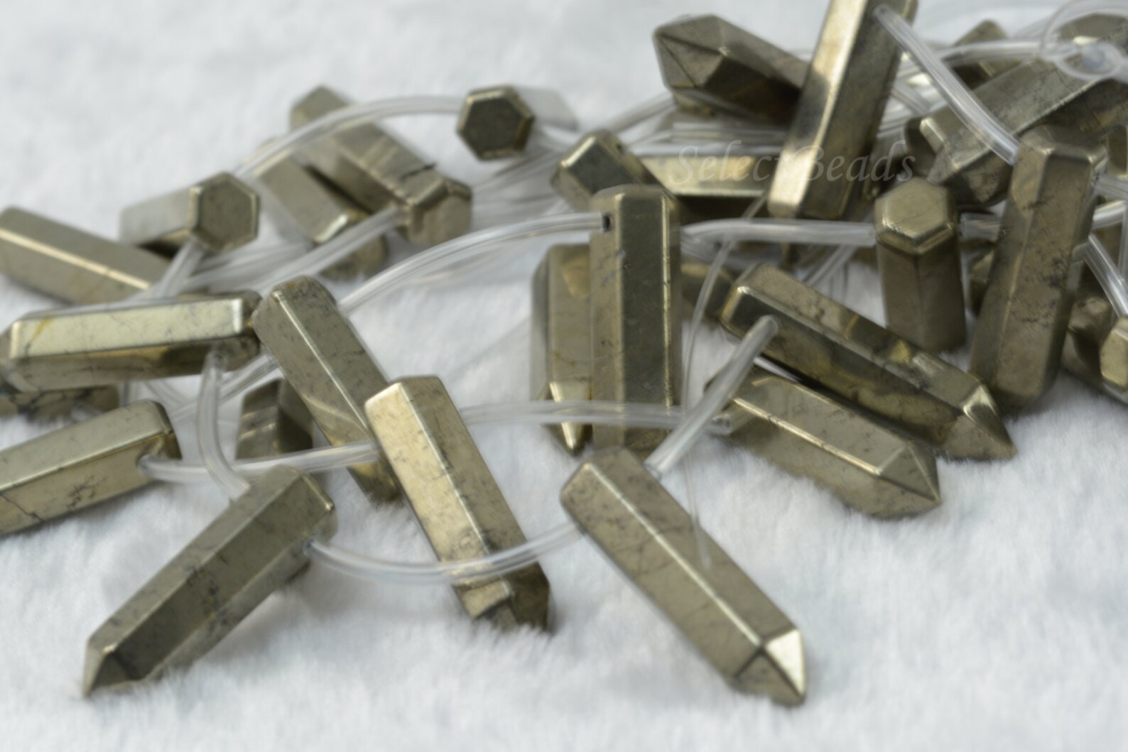 Faceted Ppoint Pyrite Beads Bronze Natural Pyrite Gemstone - Etsy