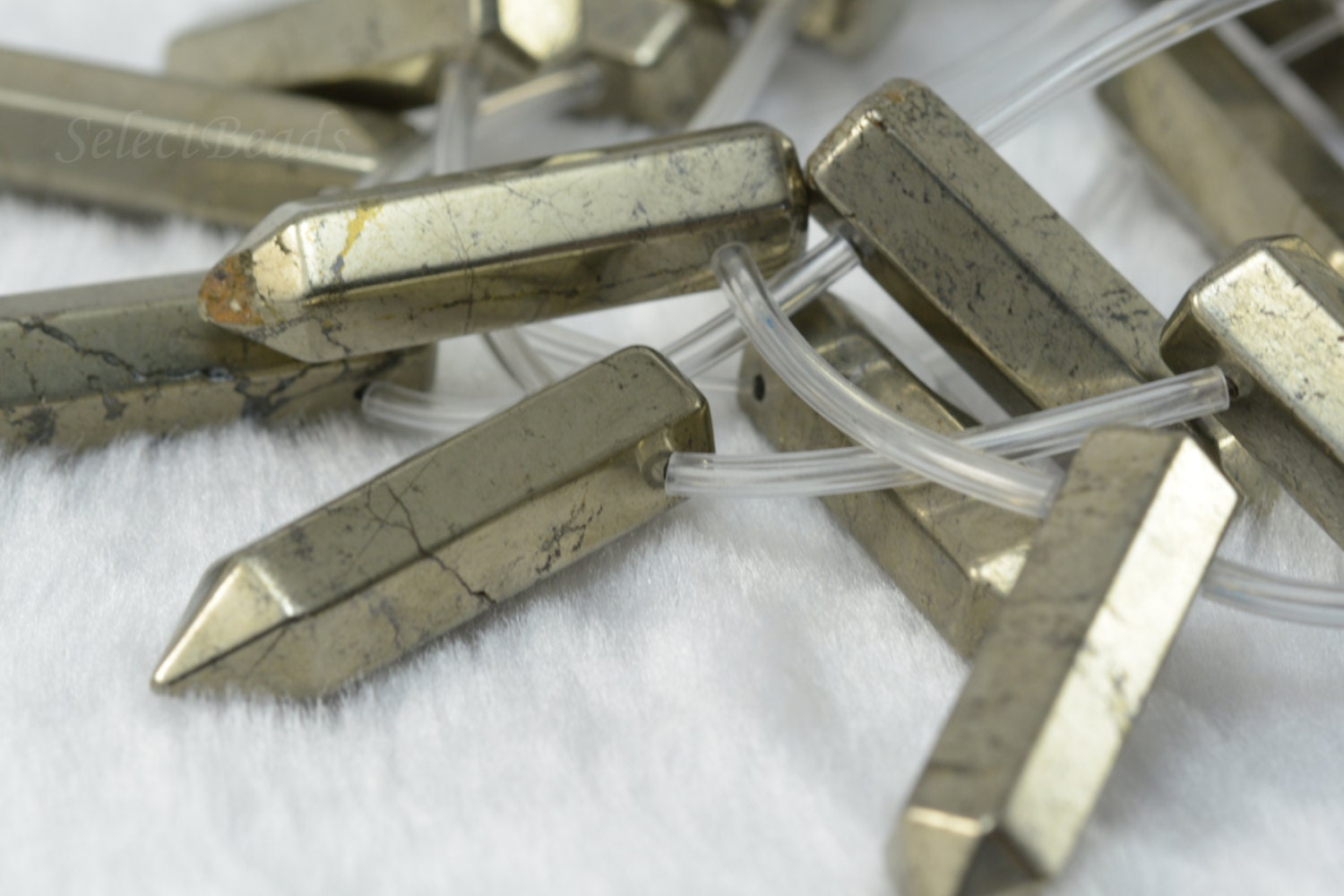 Faceted Ppoint Pyrite Beads Bronze Natural Pyrite Gemstone - Etsy