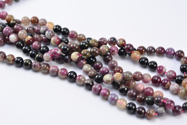 Natural tourmaline beads tourmaline round beads tourmaline | Etsy