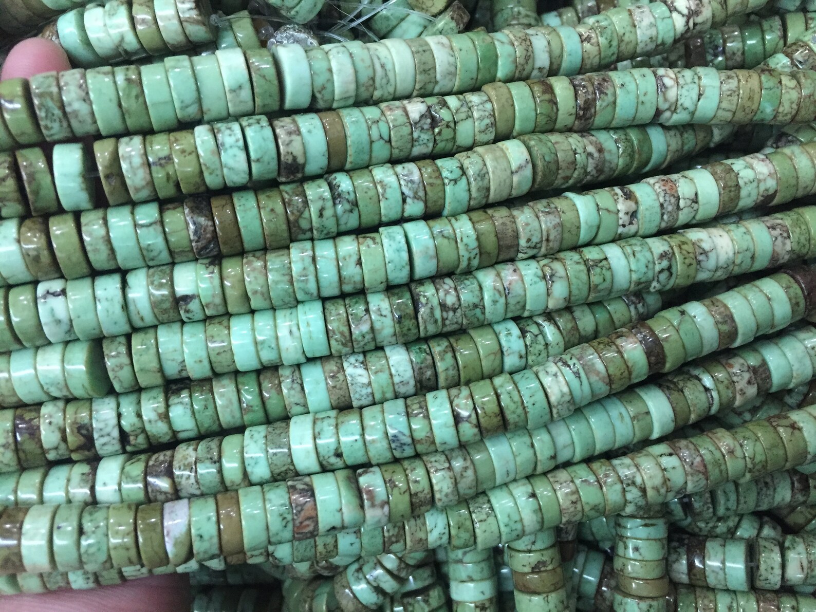 Blue Magnesite Turquoise Heishi Beads Soft Green Magnesite - Etsy