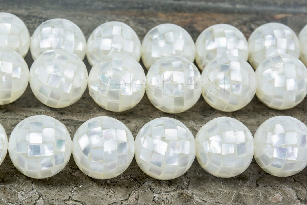 Luster Shell Beads - Sea Shell Ball Beads - Quality White Shell Beads ...