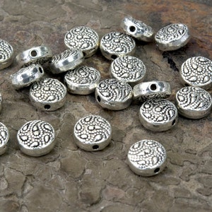 Tibetan Silver Coin Beads - Drop Antique Silver Charms - Silver ...
