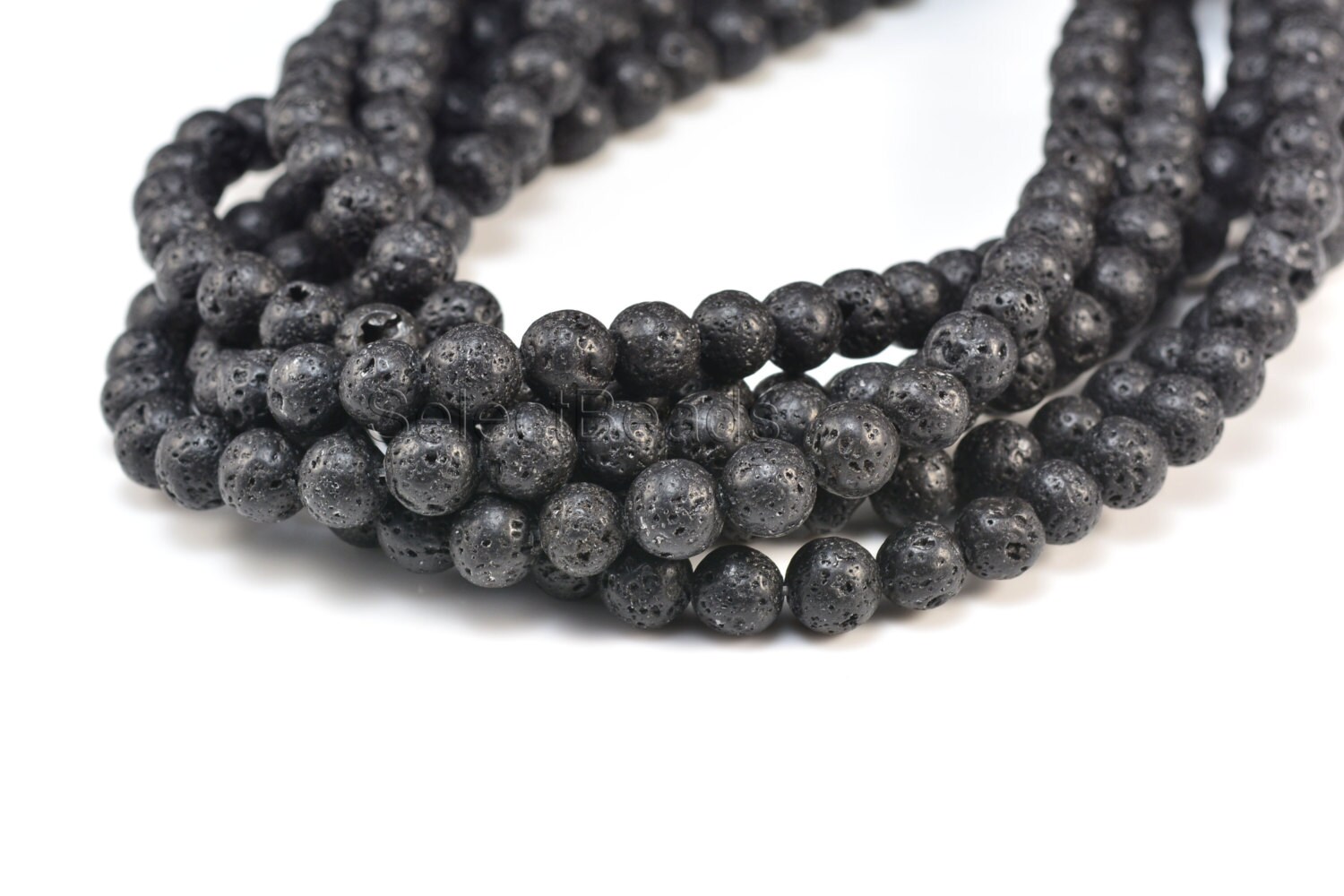 Natural Lava Rock Beads -black Volcanic Rock Beads - Lava Rock Jewelry ...