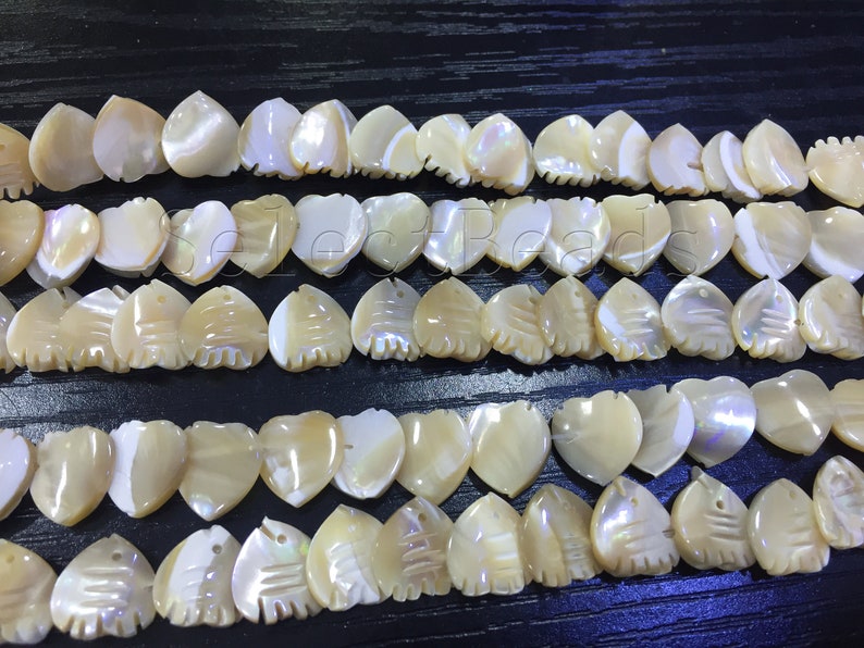 Shell Fish Beads - Carved MOP Beads - Brown Animal Beads - Mother of ...