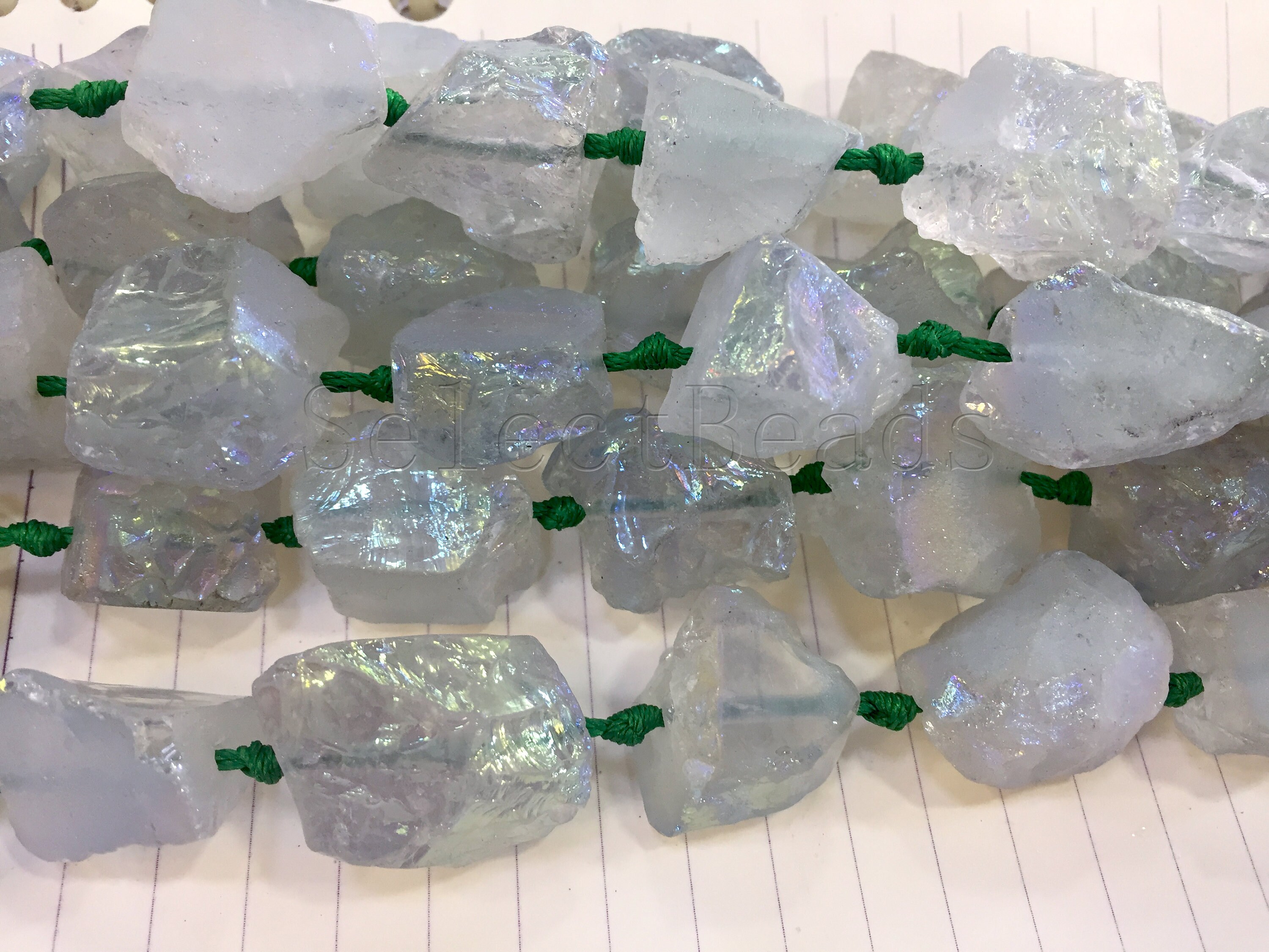 Transparent silver crystal quartz nuggets coated natural | Etsy