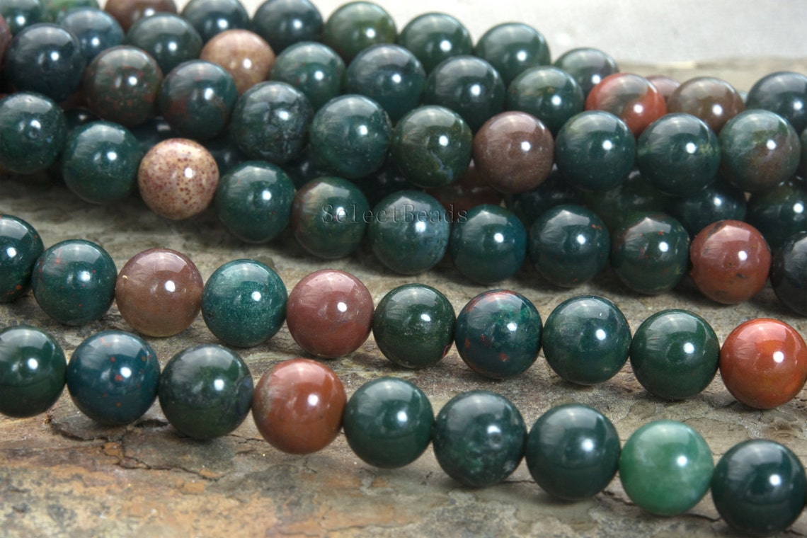 Bloodstone Beads - Natural Bloodstone Necklace Beads - Indian ...