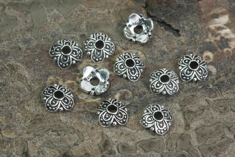 925 Sterling Silver Findings Sterling Silver Bead Caps | Etsy