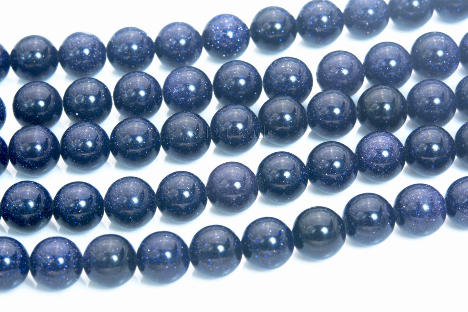 Blue Sandstone Beads Blue Gold Stone Gemstone Beads | Etsy