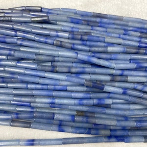 Natural Gemstone 4x13mm Tube Beads - Natural Stone Tubes - Agate Stone ...