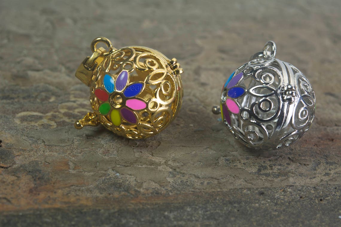 Round Ball Locket Memory Lockets and Charms Filigree | Etsy