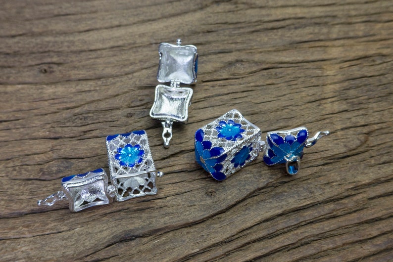 Rectnagle Filigree Cage Locket Pendants Silver Lockets | Etsy