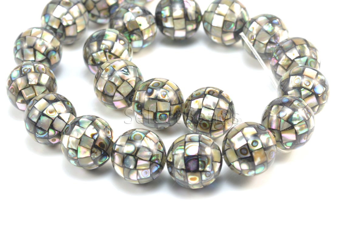 Abalone Shell Beads - Paua Shell Ball Beads - Abalone Shells Wholesale ...
