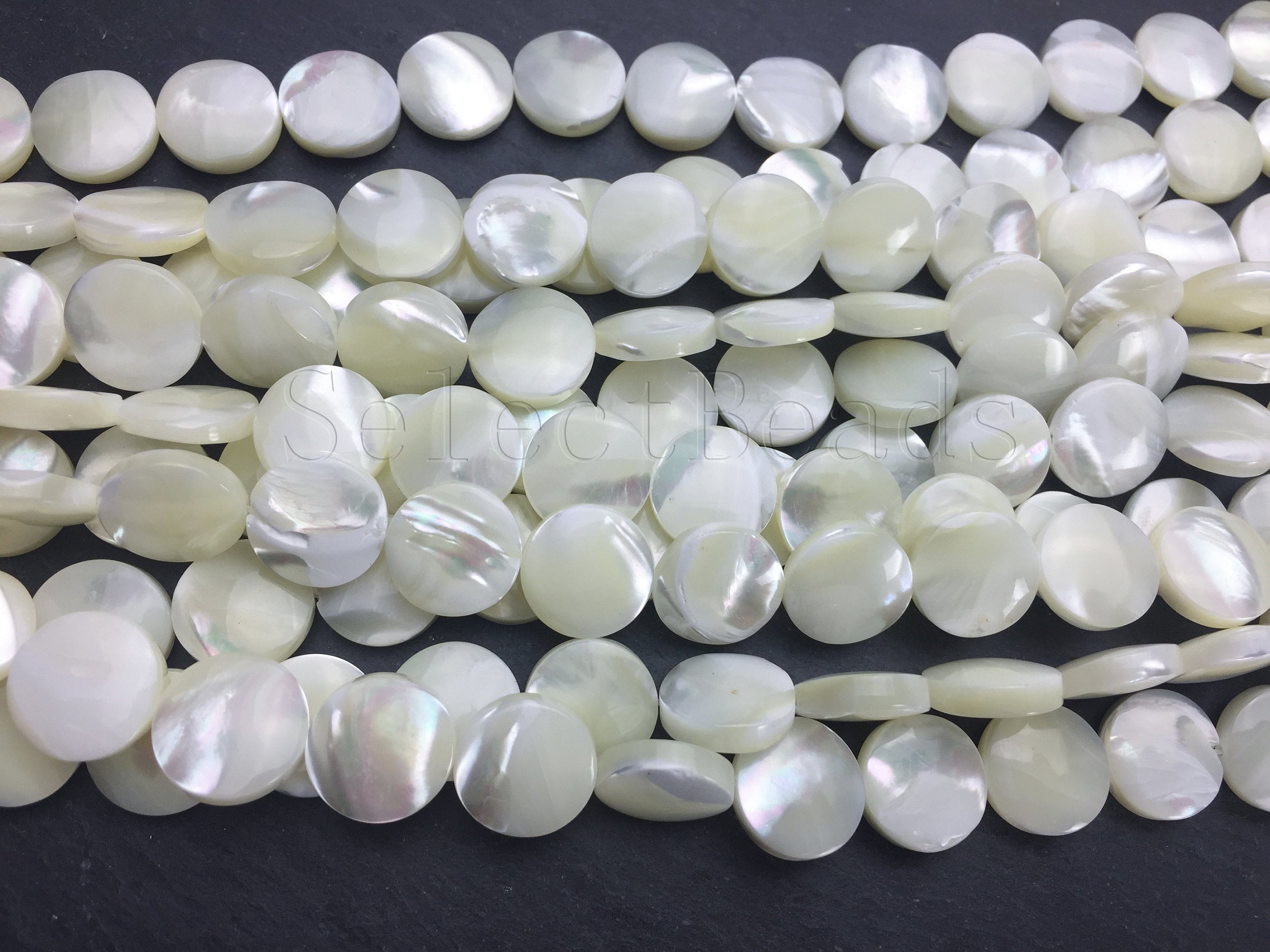 Mother of Pearl Beads - Mother of Pearl Shell - Coin Jewelry Making ...