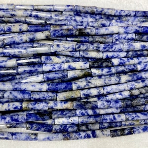 Gemstone Smooth Tube Beads - 4x13mm Natural Stone Tubes - Agate Stone ...