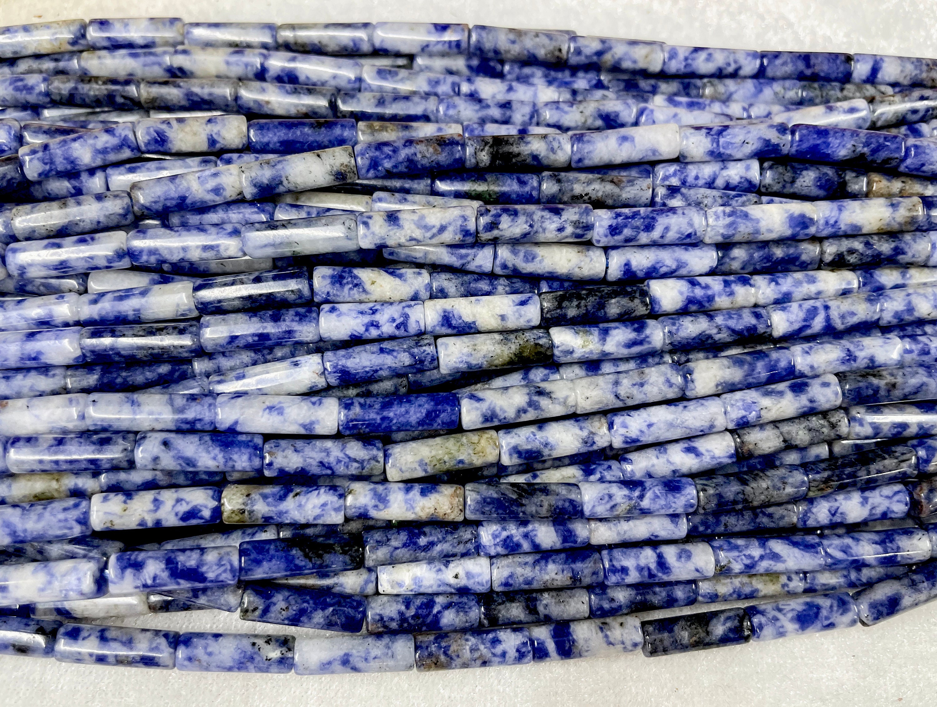 Gemstone Smooth Tube Beads - 4x13mm Natural Stone Tubes - Agate Stone ...