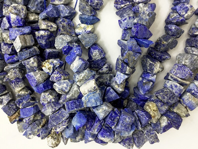 Gemstone Raw Nugget Beads - Amazonite Raw Beads - Lapis Rough Nuggets ...