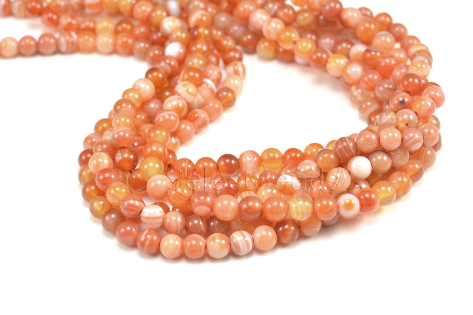 Sardonyx bead red banded agate round bead 4-14mm agate | Etsy