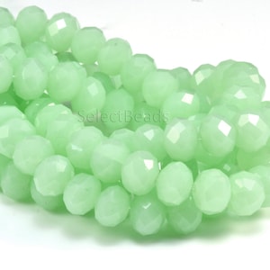 Mint Green Glass Quartz Beads - Crystal Beads for Jewelry Making ...