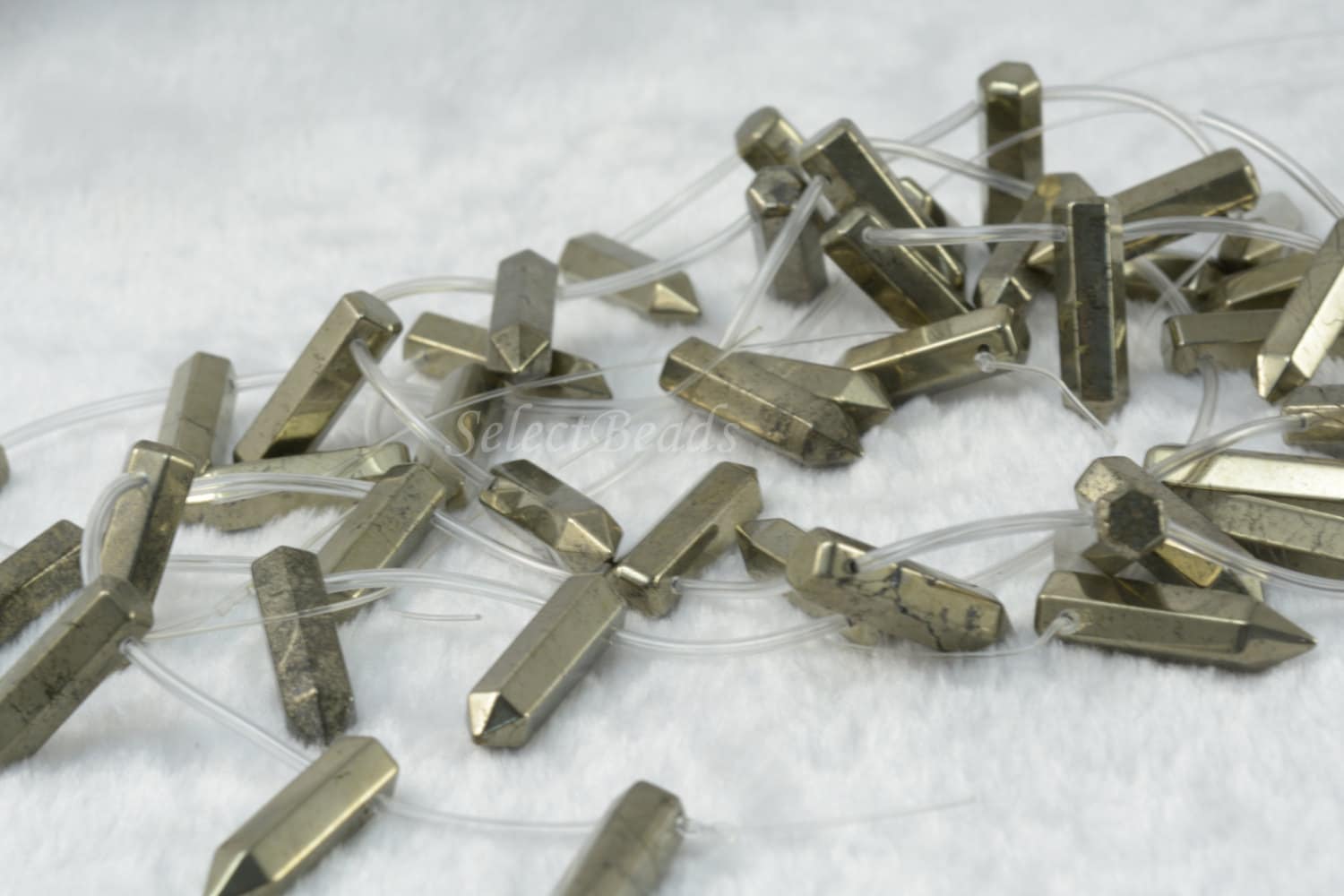 Faceted Ppoint Pyrite Beads Bronze Natural Pyrite Gemstone - Etsy