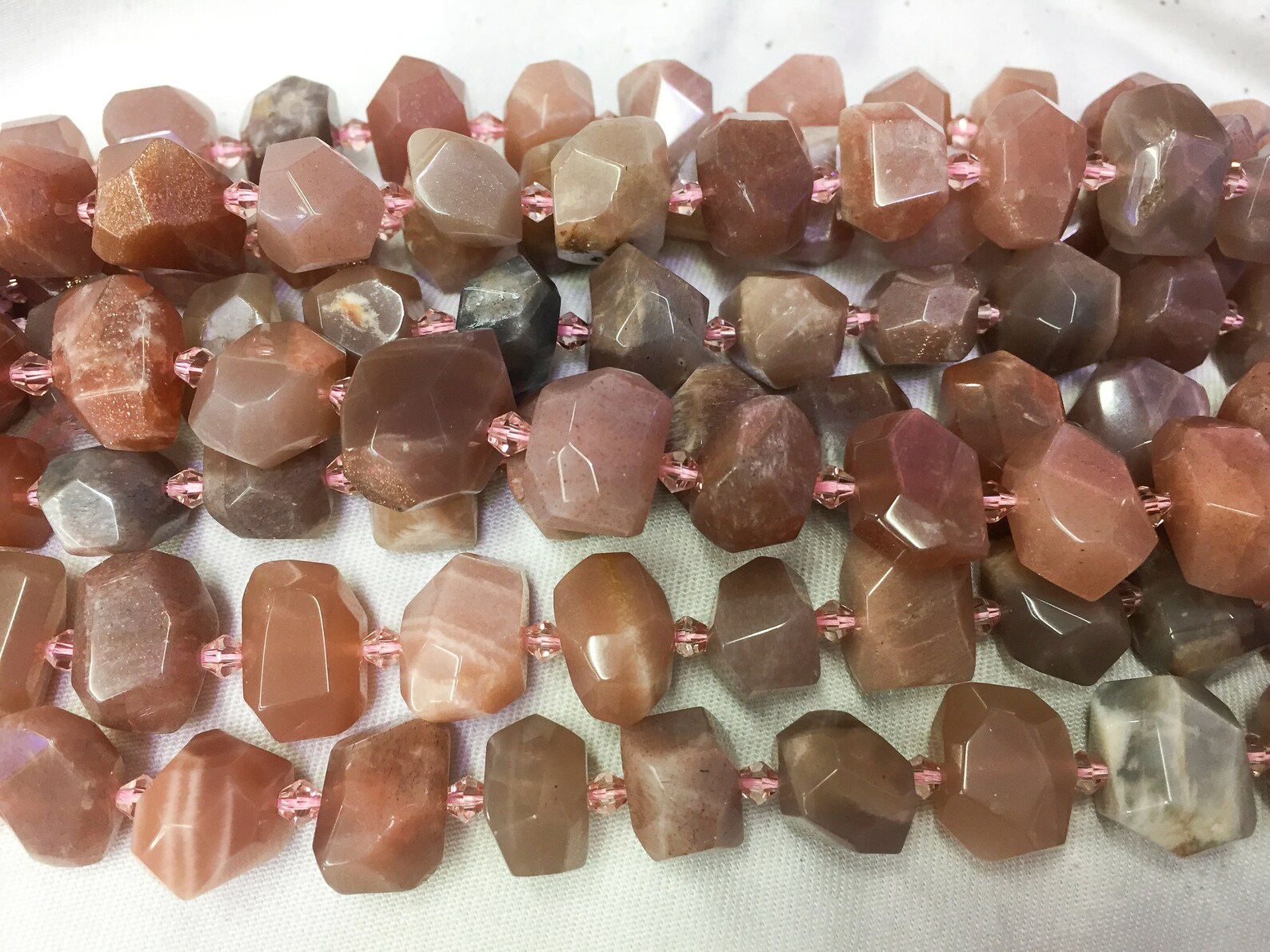 Gemstone Faceted Nuggets Beads - Fancy Cut Stone Nuggets - 15-18mm X18 ...
