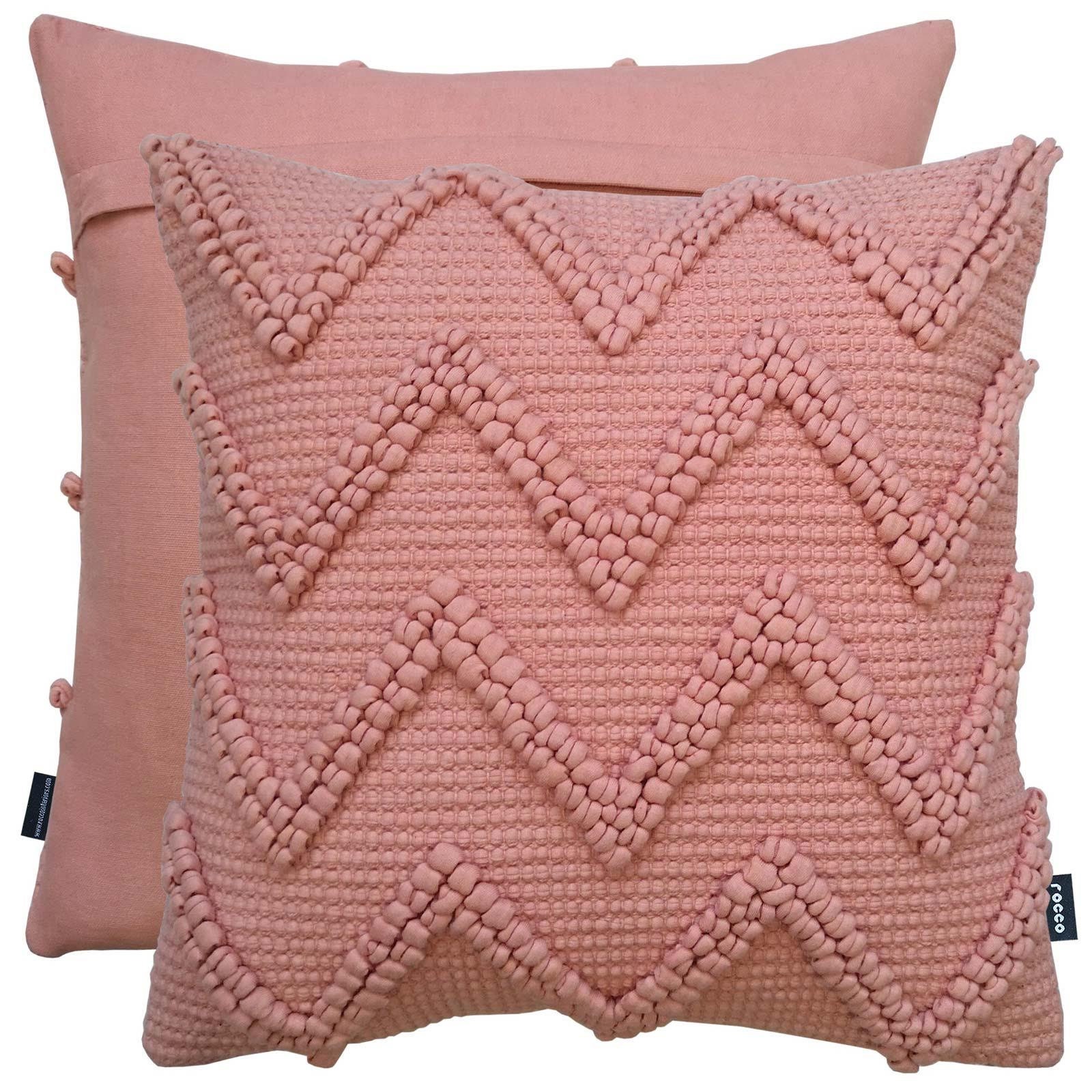 Pink Woven Boho Cushion Pink Cushion Tufted Cushion | Etsy