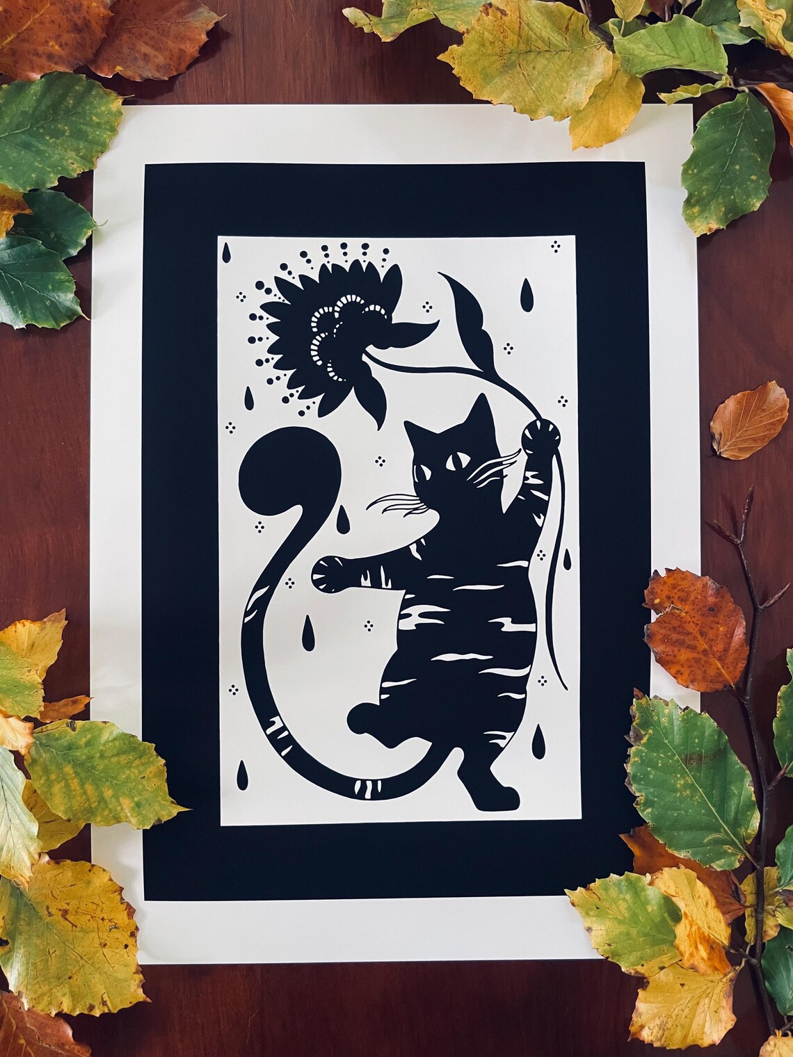 The Dancing Cat : A3 Giclée Art Print, Matte Finish / Northern Irish ...