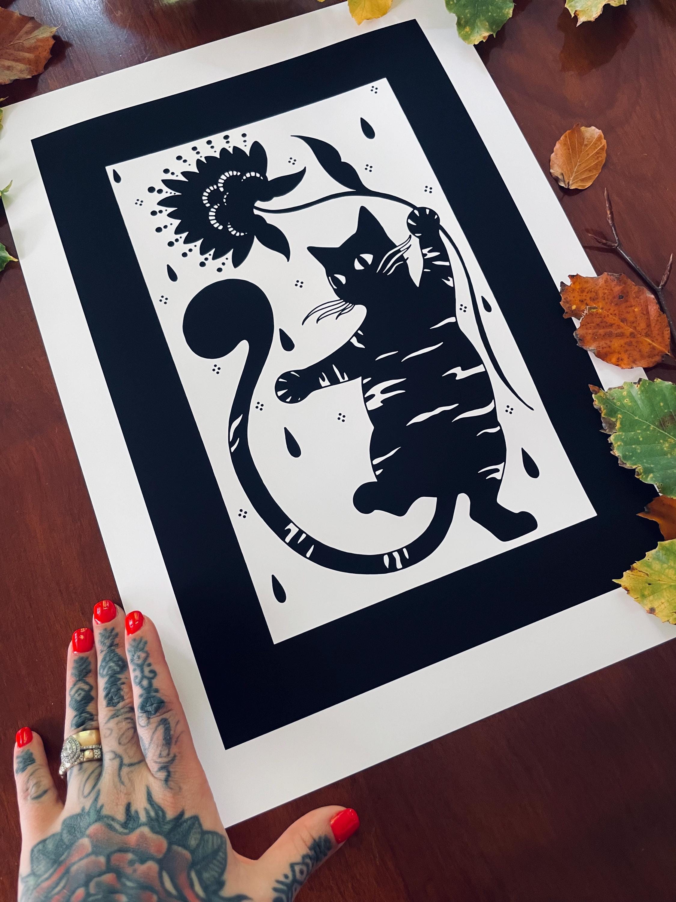The Dancing Cat : A3 Giclée Art Print, Matte Finish / Northern Irish ...