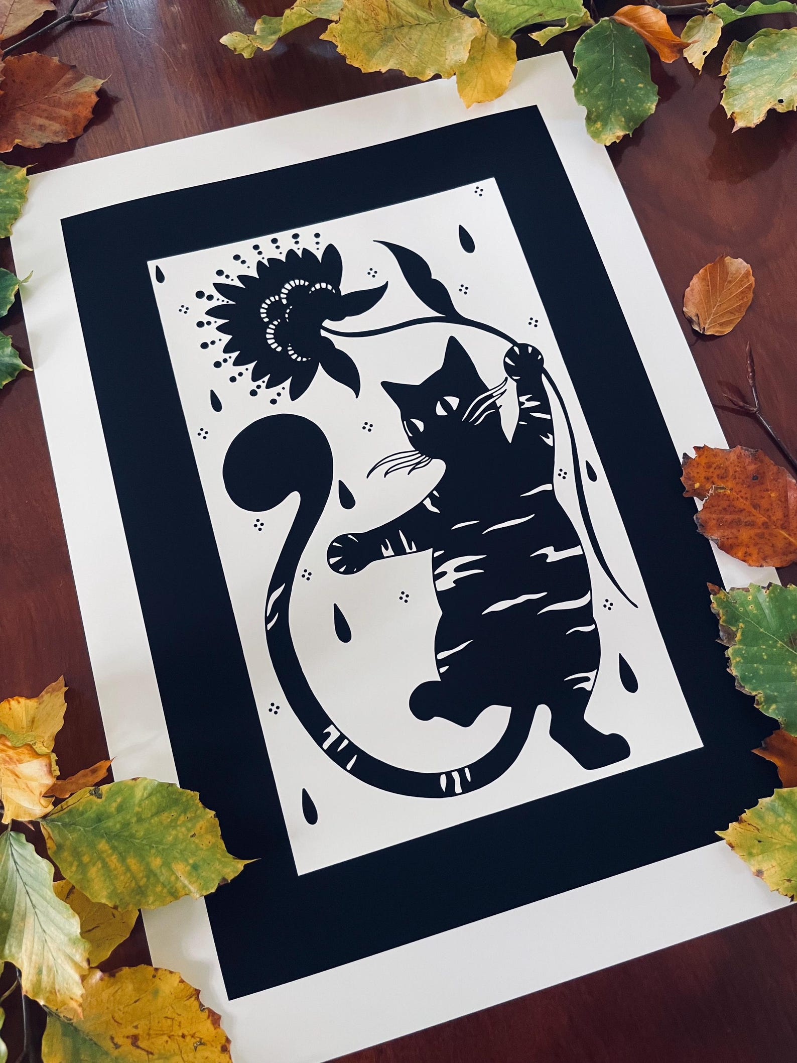 The Dancing Cat : A3 Giclée Art Print, Matte Finish / Northern Irish ...