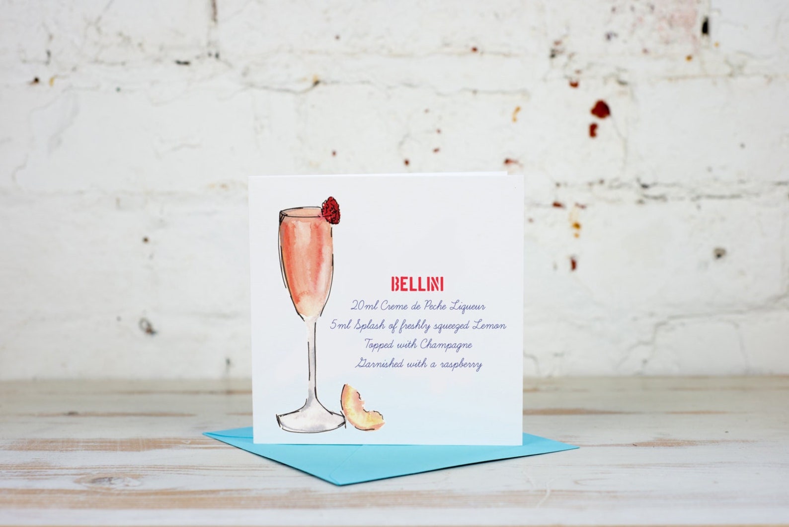 Bellini Cocktail Recipe Card - Etsy