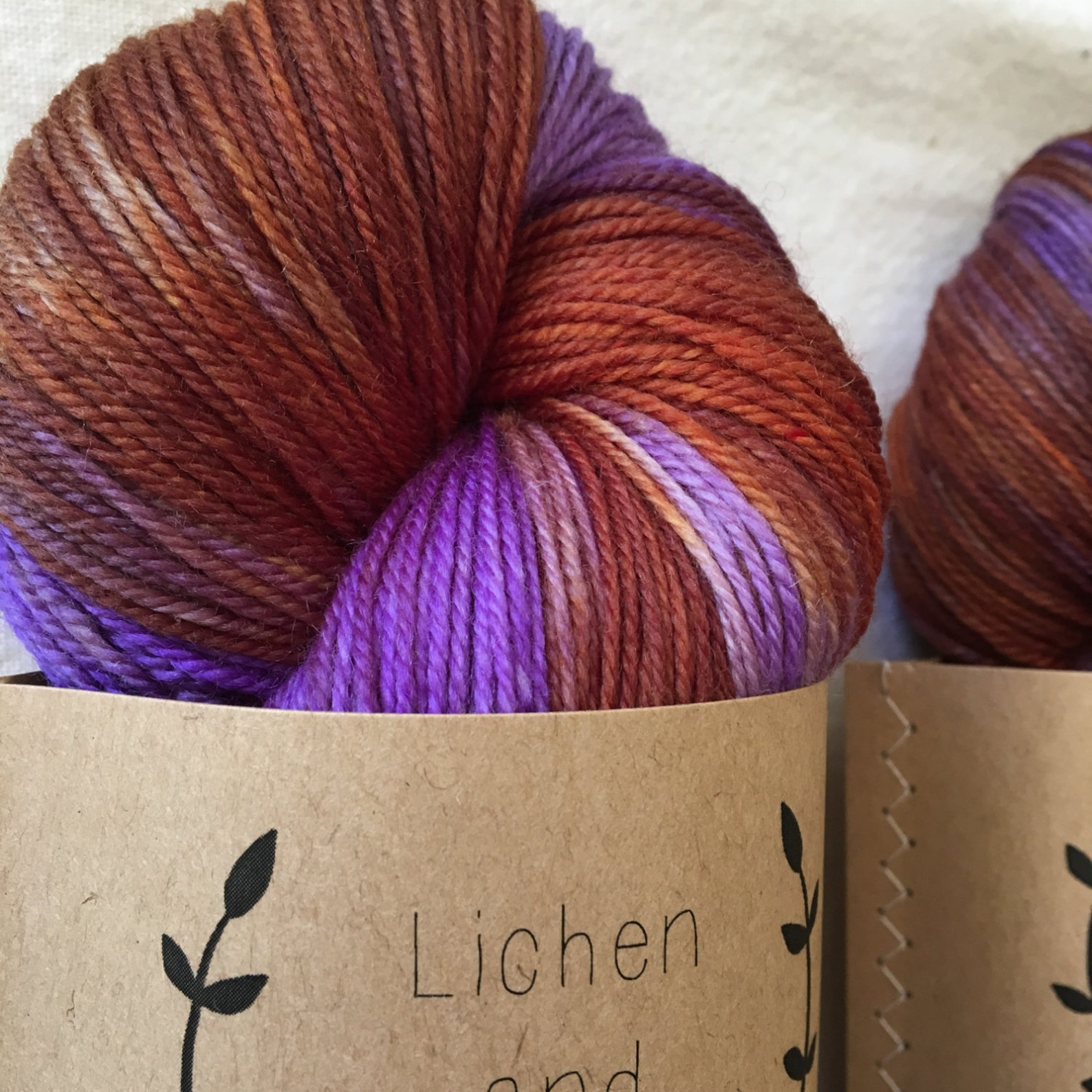 Sweet Potato Lichen and Lace Hand Dyed Yarn - Etsy