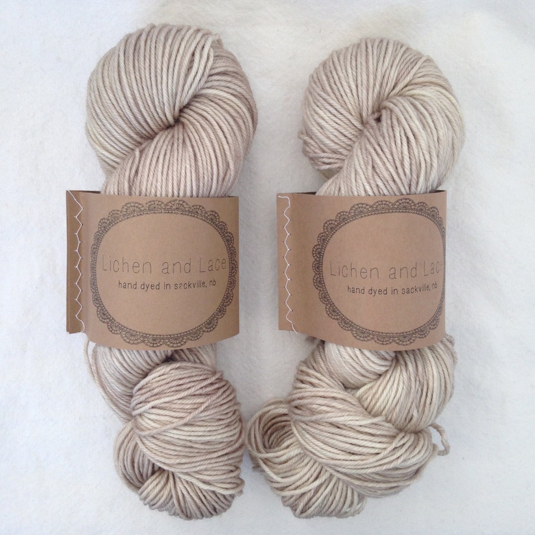 Linen ~ Lichen and Lace Hand Dyed Yarn - Etsy
