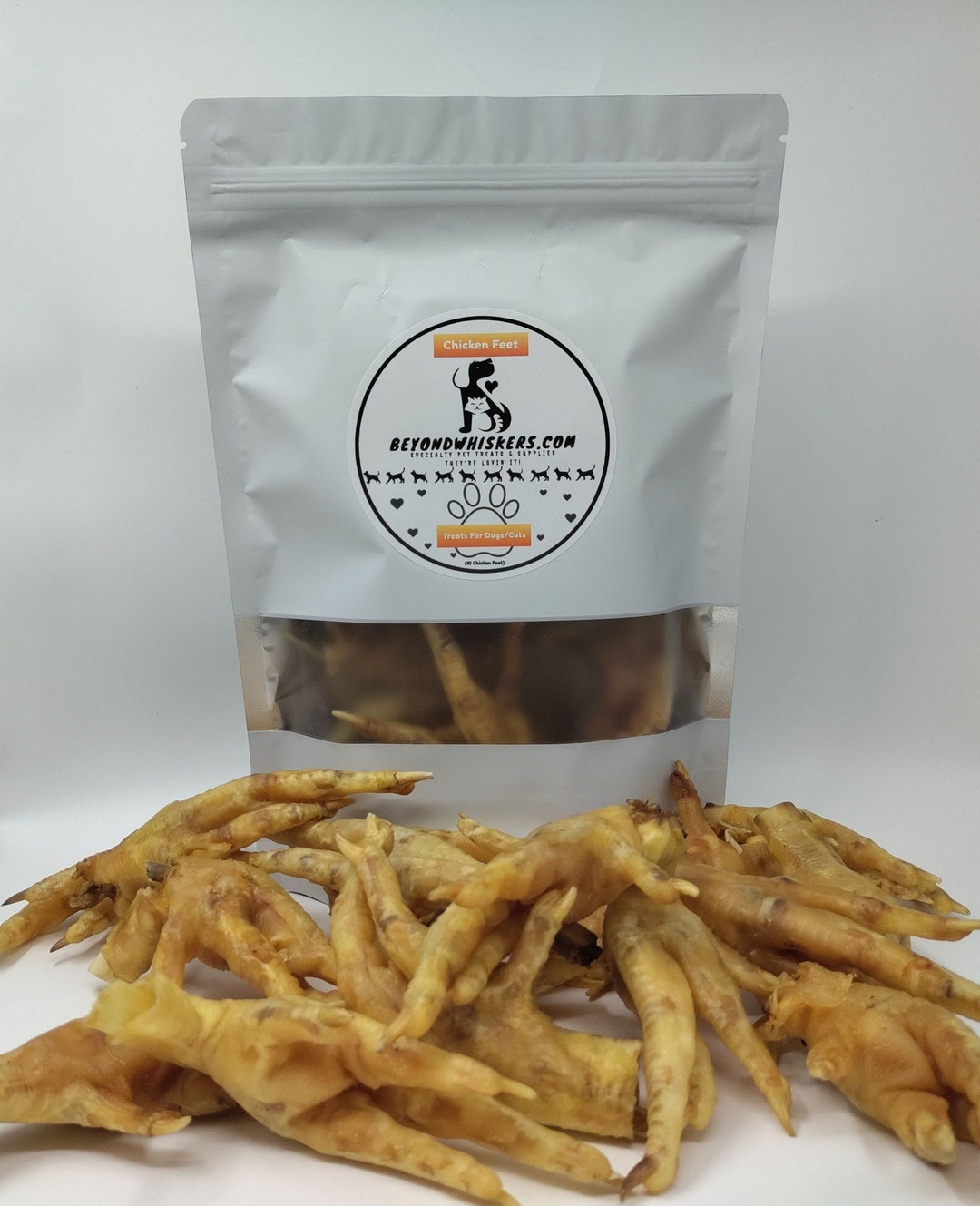 All-natural, Grain-free Chicken Feet With Nails, Cat or Dog Treats ...